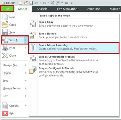how to create mirrored assemblies ptc creo i get it by tata