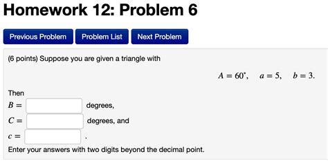 Solved Homework 12 Problem 6 Previous Problem Problem List