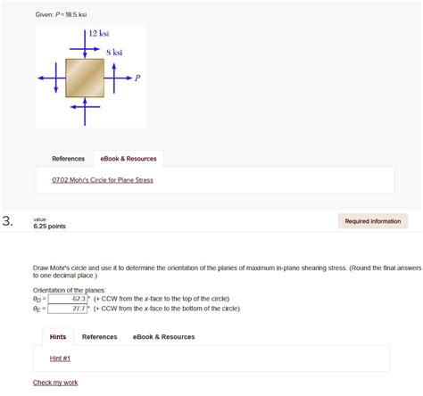 Draw Mohrs Circle And Use It To Determine The Orientation Of The Planes