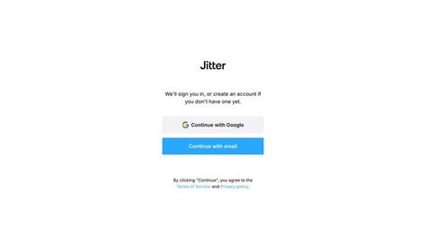 jitter web app ui screen examples
