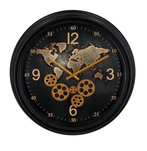 The World Exposed Gear Movement Wall Clock 54 Cm Homeplus Furniture
