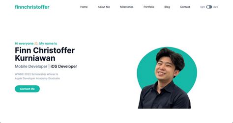 Finn Christoffer Kurniawan On Linkedin Tailwindcss Portfolio