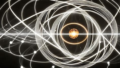 Premium Photo Power Energy Rotating Atom Cell Element Background