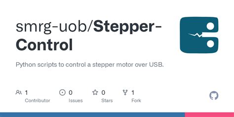 GitHub Smrg Uob Stepper Control Python Scripts To Control A Stepper Motor Over USB