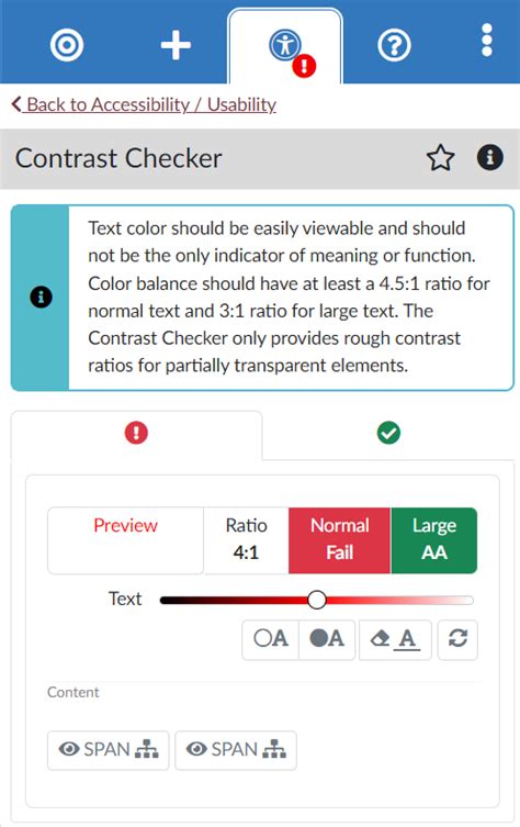 design plus how to use the built in accessibility checking options