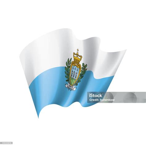 샌 마 리노 플래그 흰색 배경 벡터 일러스트 레이 션 0명에 대한 스톡 벡터 아트 및 기타 이미지 0명 3차원 형태 국기 Istock