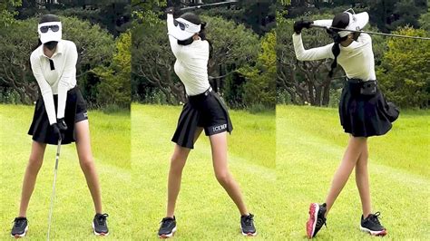 Klpga 프로 서재희 미녀골퍼의 최고의 레깅 골프스윙 보시죠 Youtube