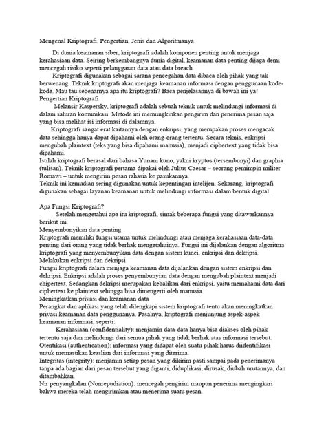 Mengenal Kriptografi Pdf