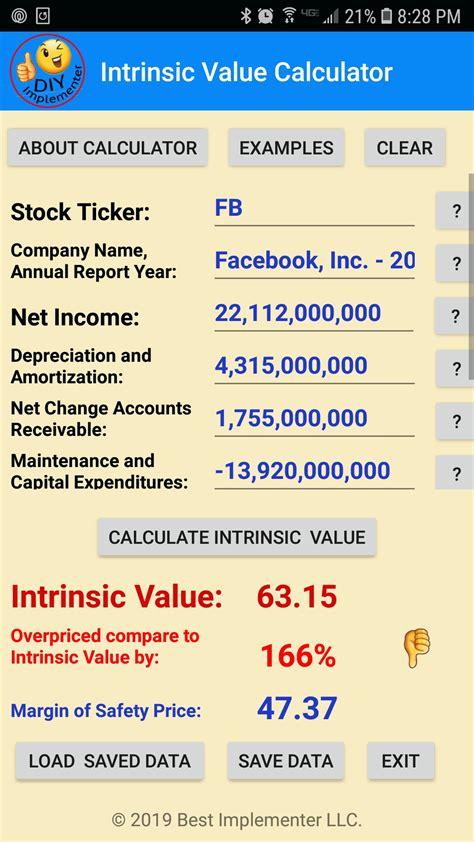 Warren Buffett Intrinsic Value Calculator App On Amazon Appstore
