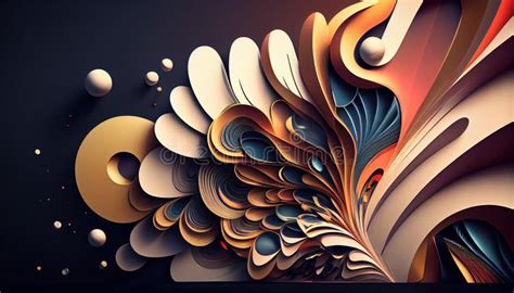 Abstract Background Bright Colorful Curved Details Trendy Simple