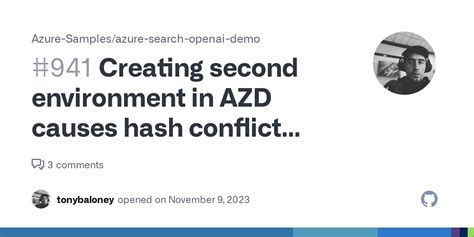 Creating Second Environment In AZD Causes Hash Conflict Error On