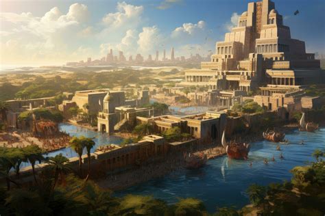 Ai Generated 3d Rendering Of A Beautiful Ancient City With Many