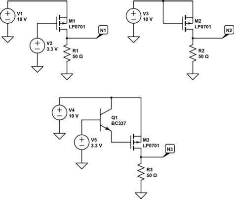 Pmos How Do I Drive A 10 V High Side Pfet With Only 33 V Logic