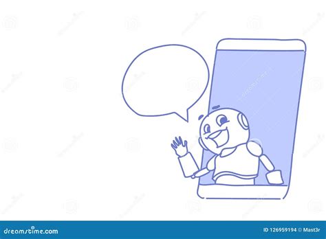 Chatbot Mobile Application Online Chat Bubble Communication Support Service Concept Modern Robot