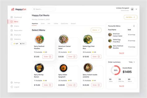 Restaurant Admin Dashboard Manage Orders Operations
