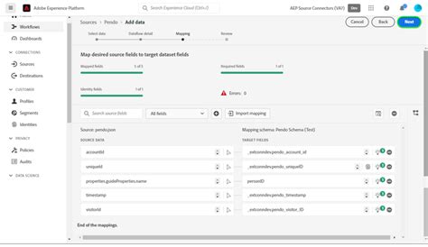 Create A Pendo Source Connection In The Ui Adobe Experience Platform