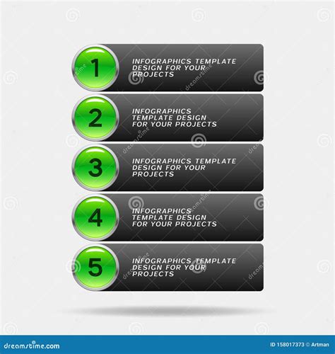 Infographic Design With Numbered Steps Stock Vector Illustration Of