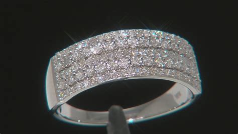 White Diamond 10k White Gold Wide Band Ring 25ctw Dod039a Jtv
