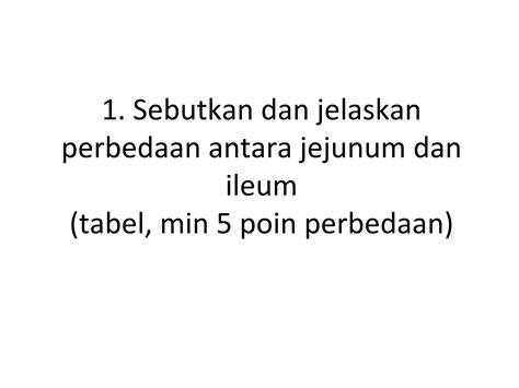 Soal Intestinum Tenue Et Intestinum Crassum Ppt
