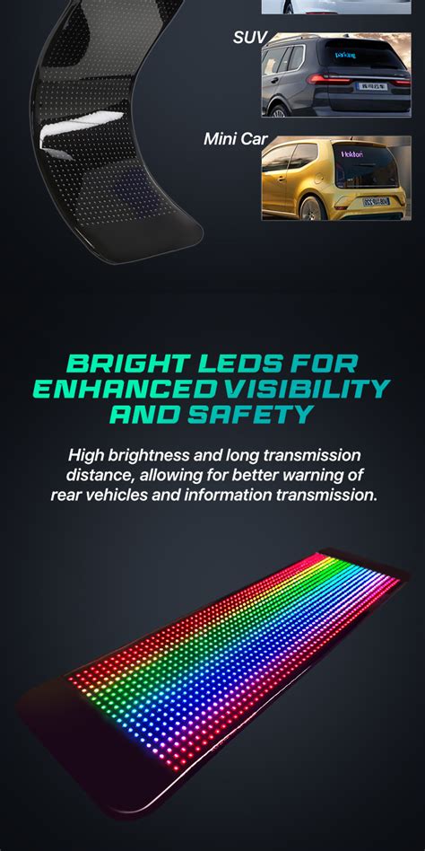 LOY K6 RGB Smart LED Pixel Car Screen Animation DIY Programmable Bluetooth App Control LED Panel