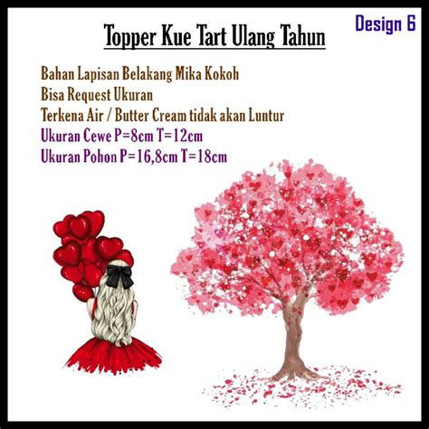 Jual Topper Stiker Cewe Pohon Waterproof Dekorasi Kue Tart Cupcake Shopee Indonesia