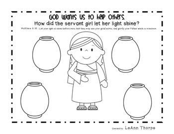 Naaman And The Servant Girl Bible Activity Girls Bible Bible