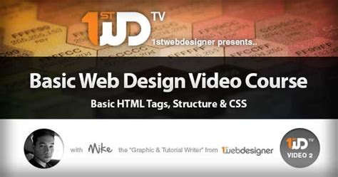 Basic Web Design Video Course Basic HTML Tags Structure CSS Part Photo Web Design