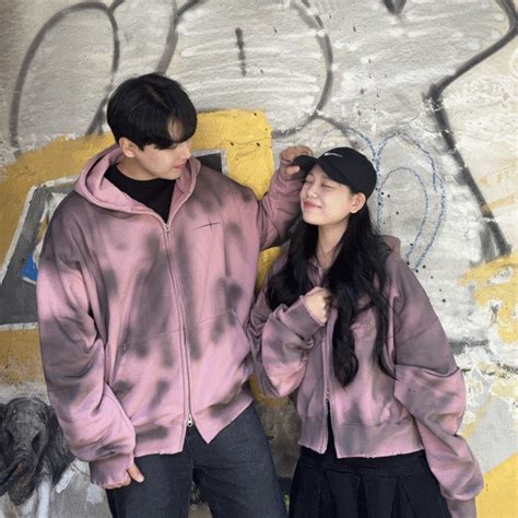 모델추천 남여공용 크롭 오버핏 빈티지 워싱 타이다이 투웨이 핸드워머 후드집업 Y K 커플 시밀러룩 에이블리