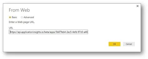 application insights rest api integration with power bi