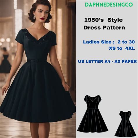 Vintage Dress Sewing Patterns Bundle 5 Cocktail And Prom Styles Pdf