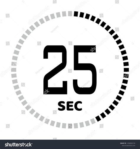 25 Second Countdown Timer Digital Counter Stock Vector Royalty Free