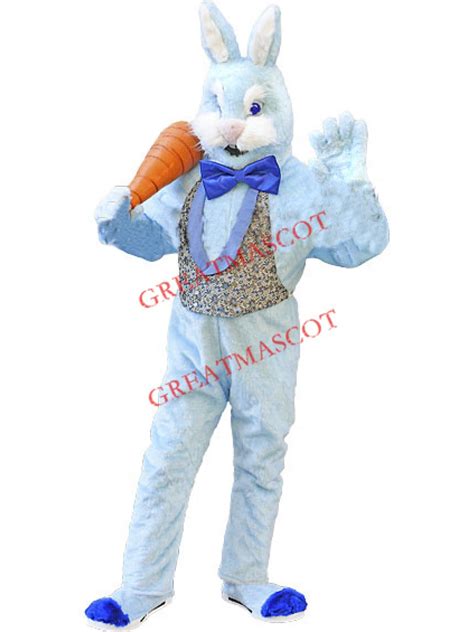 Deluxe Blue Bunny Rabbit Mascot Costume