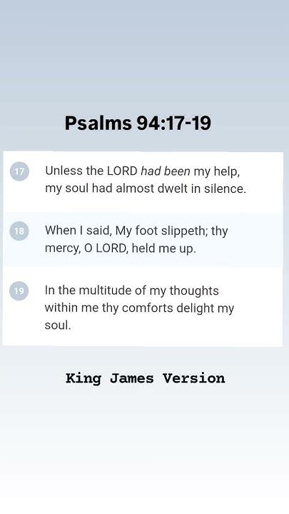Psalms 94 17 19 📖💡 Youtube