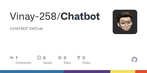 Github Vinay 258chatbot Chatbot Vxchat