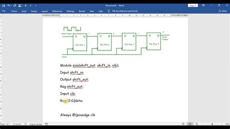 Serial In Serial Out Shift Register Using Behavioral Modeling In