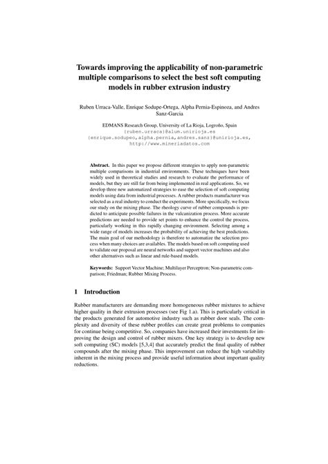 Pdf Towards Improving The Applicability Of Non Parametric Multiple Comparisons To Select The