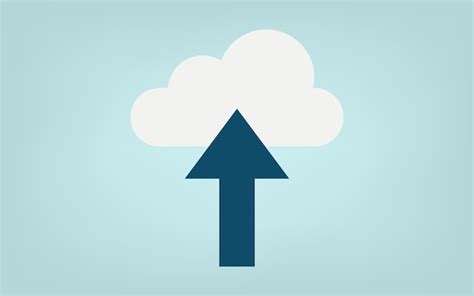 premium vector image illustration of uploading data on the cloud