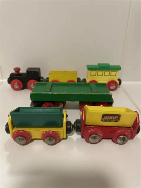 Vintage Brio And Elc Wooden Train Set £4232 Picclick Uk