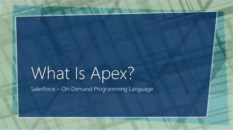 What Is Apex Programming Language YouTube