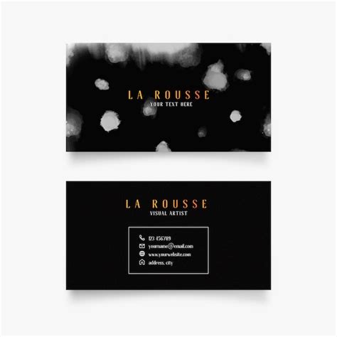 Élégante carte de visite noire | Vecteur Gratuite