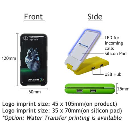 HS 001C Anti Slip Gadget Holder With USB Hubs Parco Pacified Limited