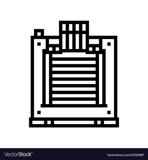 Transformer Electronic Component Line Icon Vector Image
