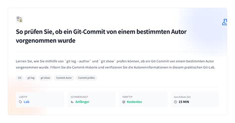 So Prüfen Sie Ob Ein Git Commit Von Einem Bestimmten Autor Vorgenommen