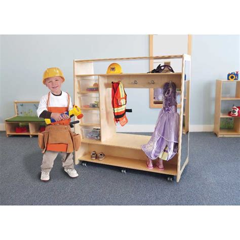 Mobile Dress Up Center With Trays And Mirror Ecs