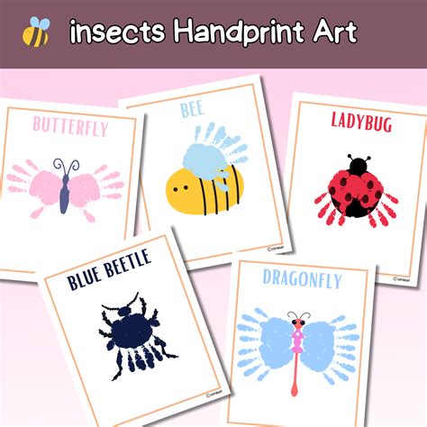 Free Insects Handprint Art Bundle Classroom Craft Activities Craft