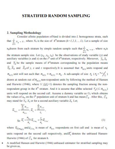 30 Free Stratified Random Samples To Download