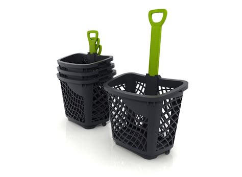 Plastic Supermarket Trolley 3d Model Other Objects