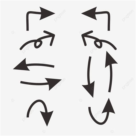 간단한 검은 선 화살표 벡터 화살표 라인 선 검은색 Png 일러스트 및 벡터 에 대한 무료 다운로드 Pngtree
