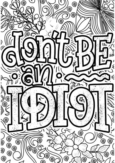 Printable Quotes Coloring Pages Adult